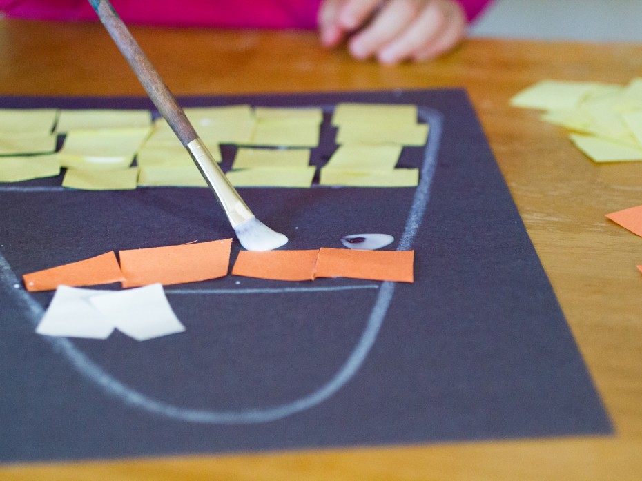 Paper Candy Corn and Pumpkin Craft - Moms Have Questions Too