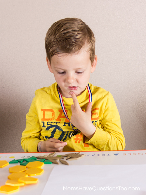 Making Patterns with Pattern Blocks for Preschoolers - Moms Have ...