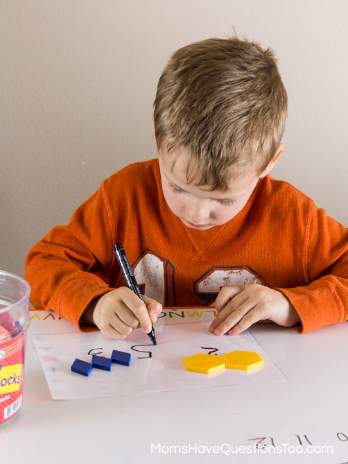 Pattern Blocks Pre-Addition Math Mat - Moms Have Questions Too