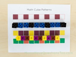 Math Cube Pattern Activities for Preschoolers